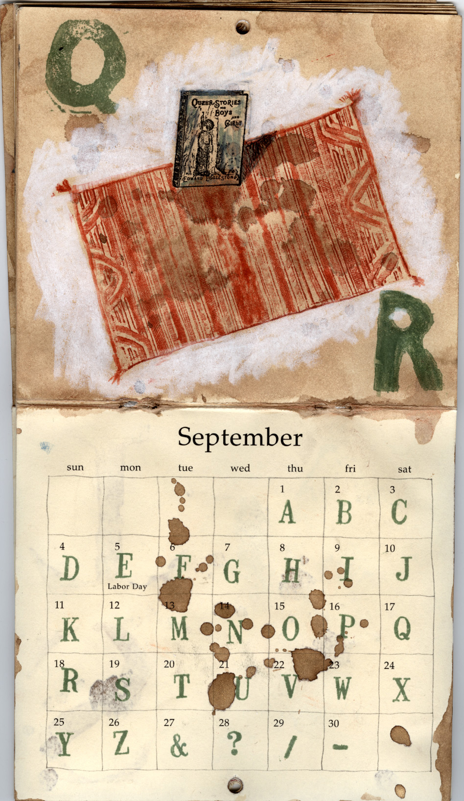 Eve Kosofsky Sedgwick | Book/calendar: Untitled (ABC calendar)